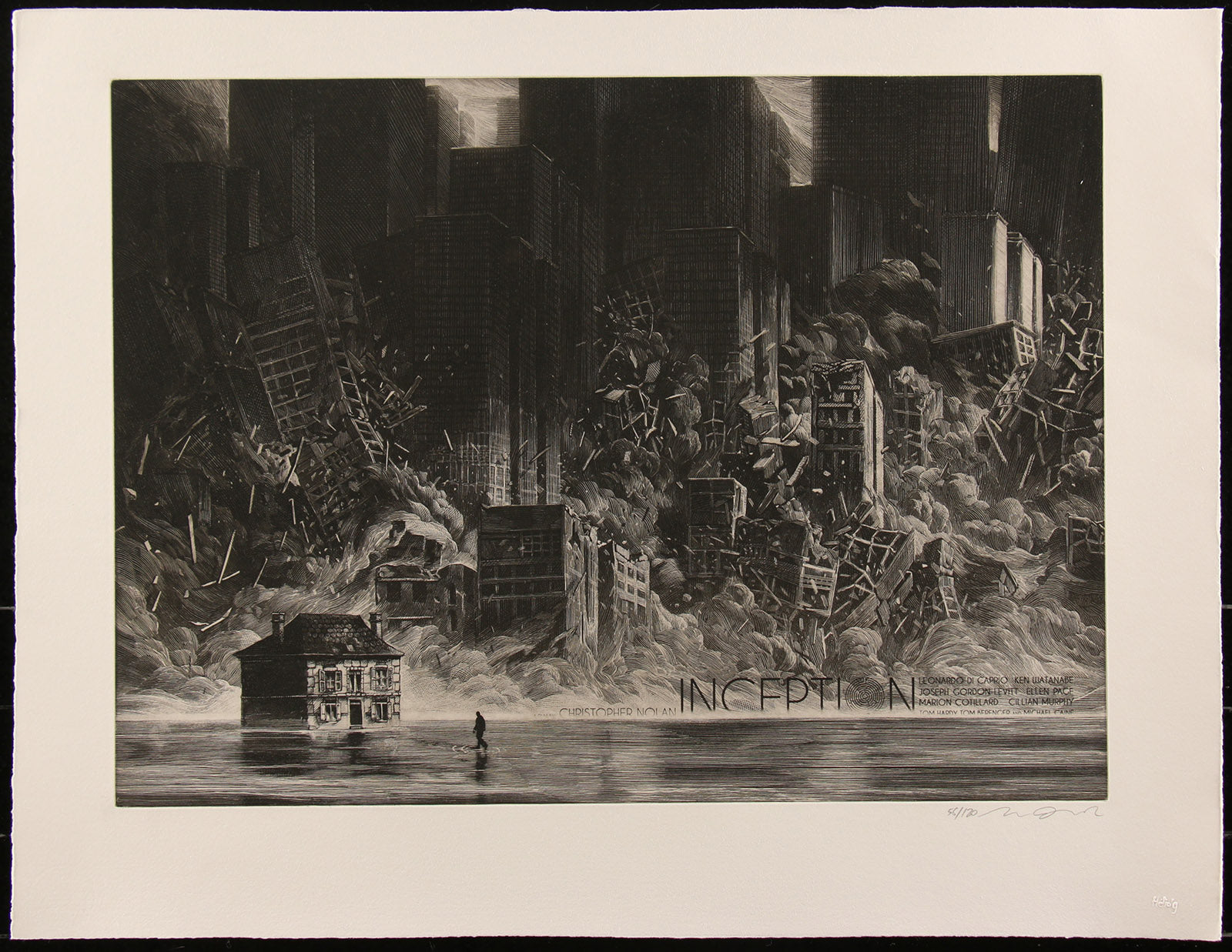 Inception by Nicolas Delort 26/120 Screen Print Movie Art Poster ...