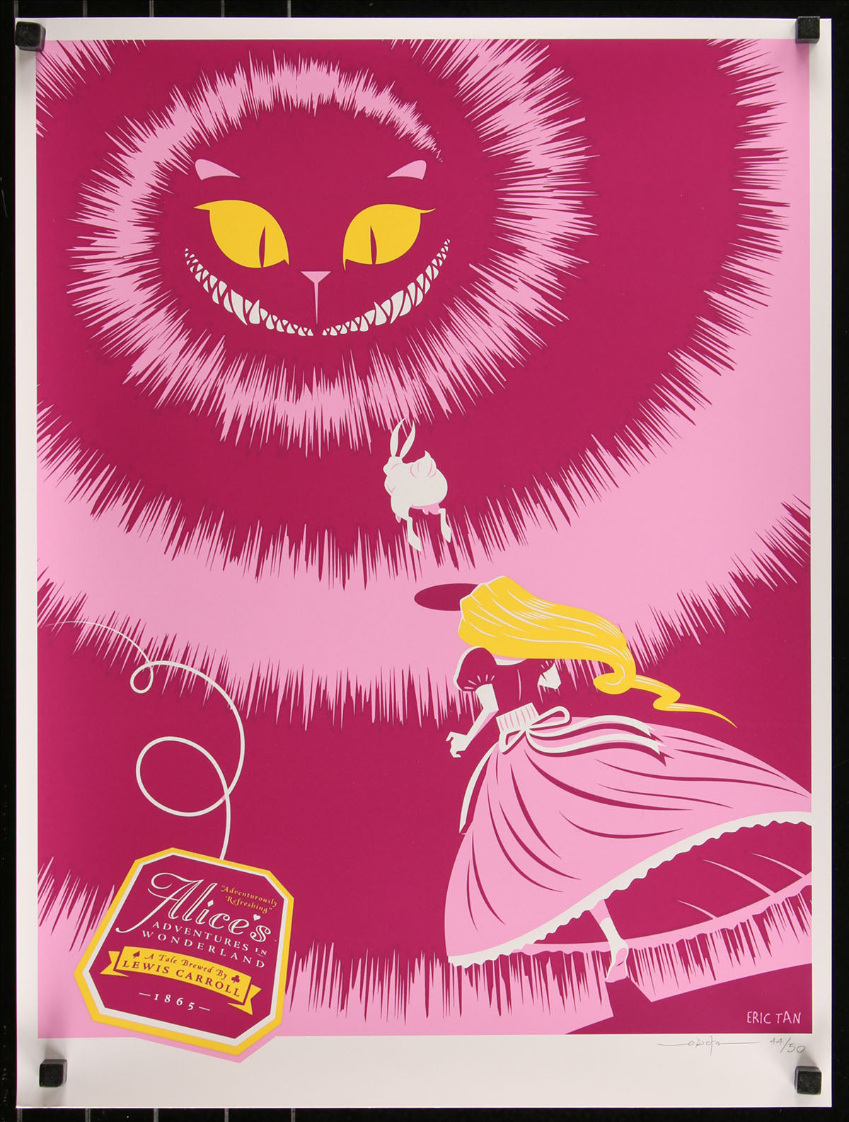 Alice in Wonderland (Pink) by Eric Tan 44/50 Screen Print Movie Art Po ...