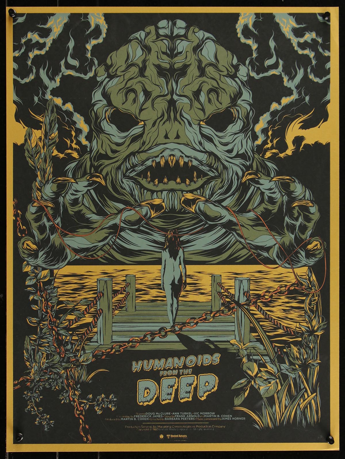 Humanoids from the Deep by Mainger AP Screen Print Movie Art Poster ...