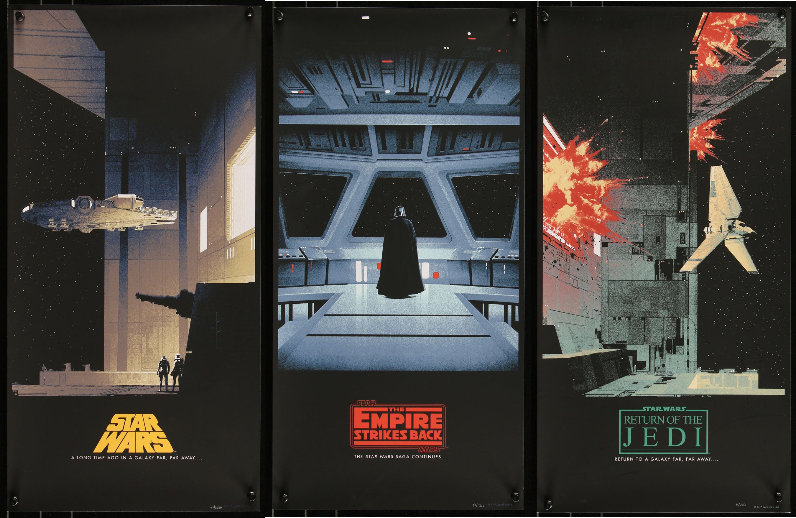 Star Wars Trilogy (Set of 3) by Matt Ferguson Screen Print Movie Art P ...